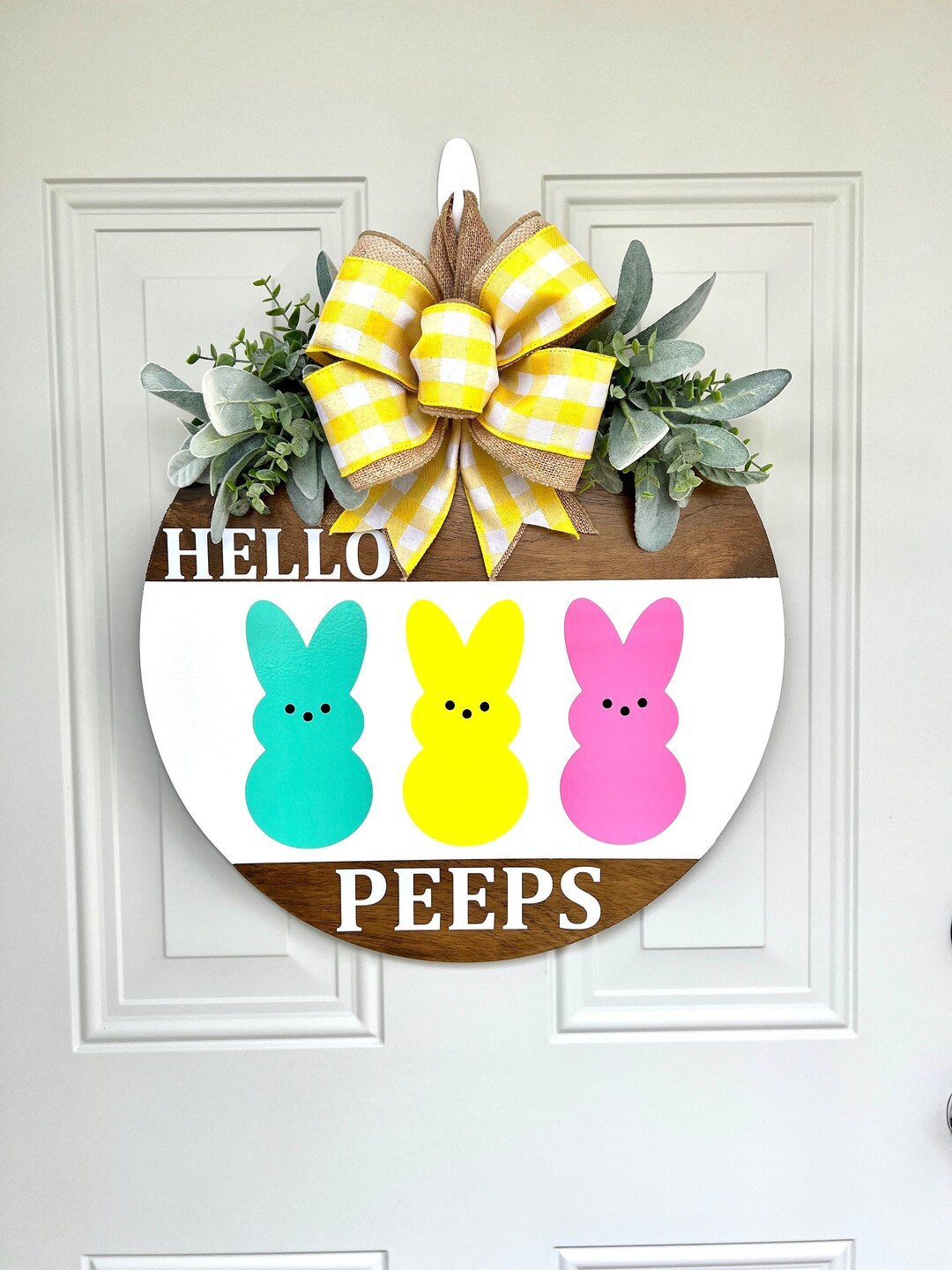 Happy Easter Door Hanger Easter Door Hanger Easter Wreath Front Door ...