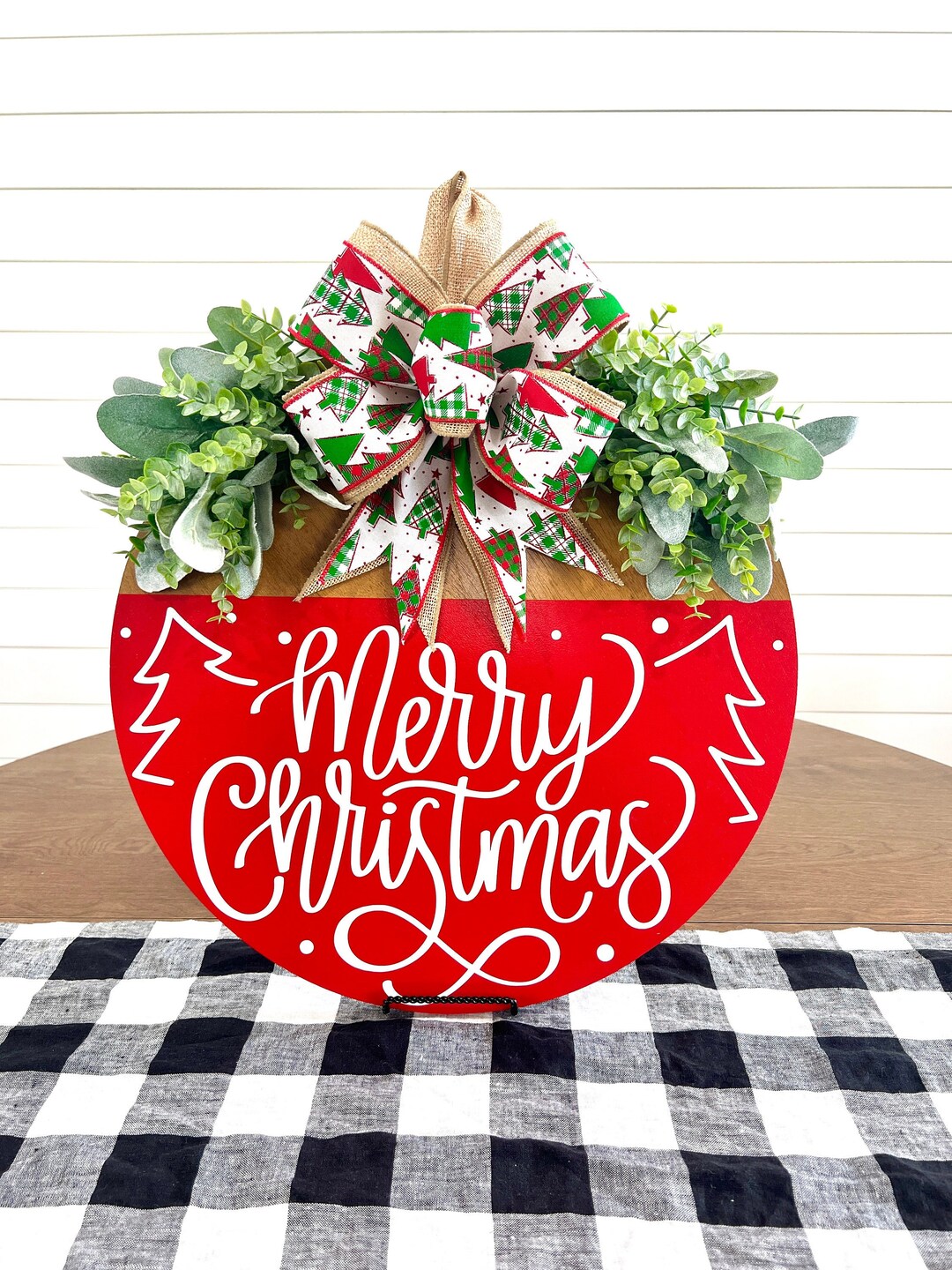 Merry Christmas Door Hanger Christmas Wreath Christmas Decor Merry ...