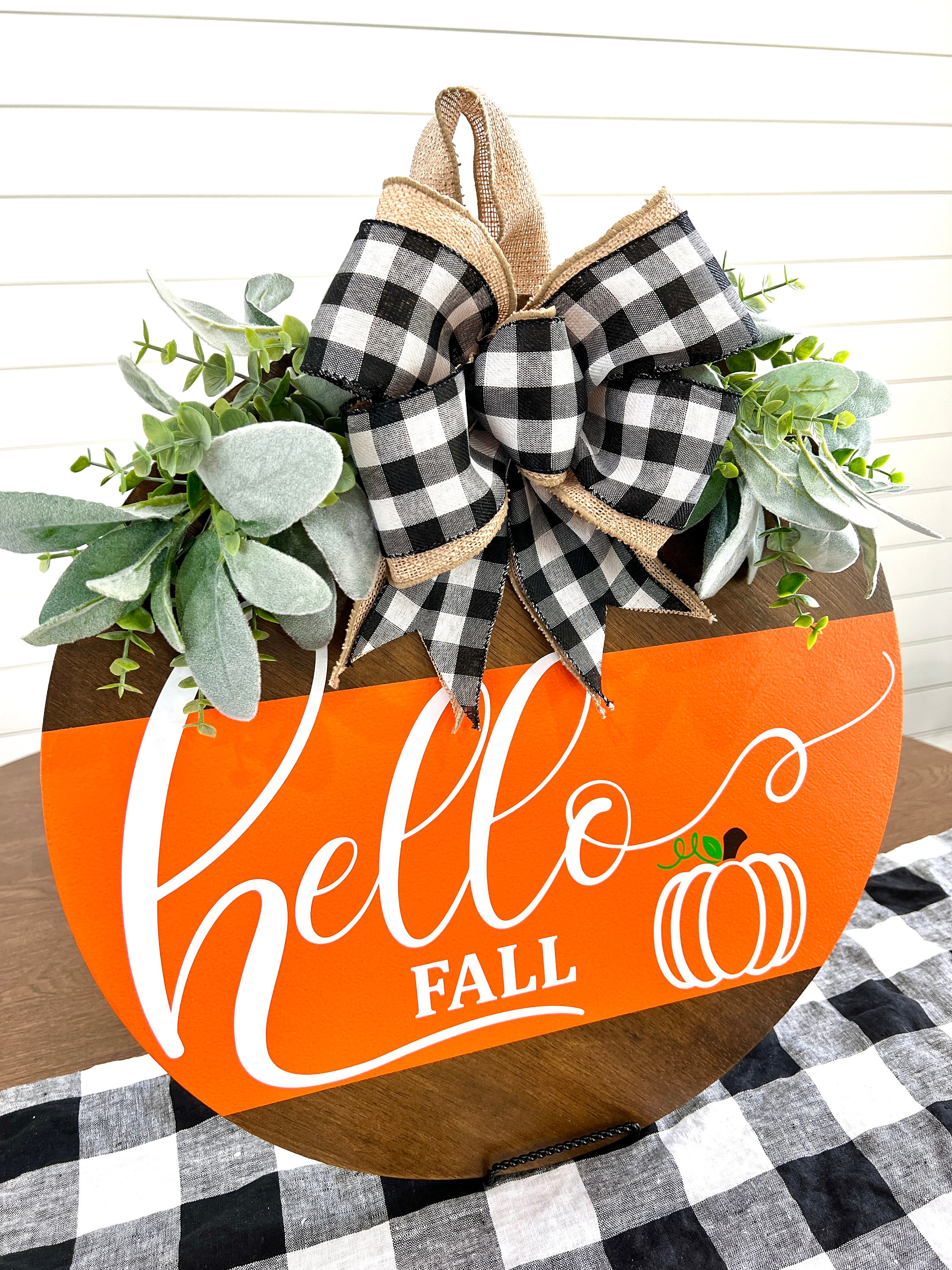 Hello Fall Door Hanger Fall Wreath Fall Door Decor - Etsy