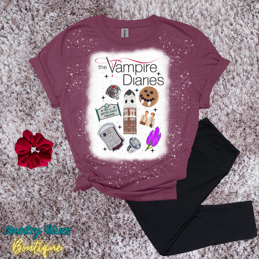 Vampire Diaries Shirt TVD Bleached Sublimation Shirt - Etsy
