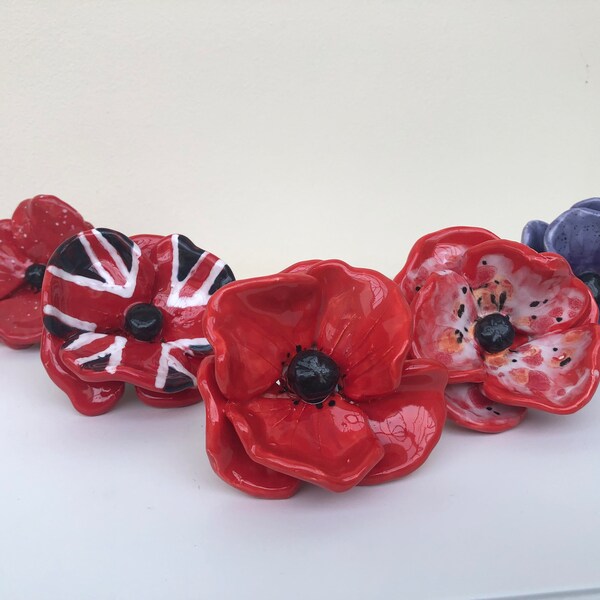 Ceramic Poppy - Etsy UK