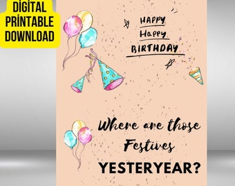 Happy Birthday to You Digital Download Birthday Card PRINTABLE Birthday ...