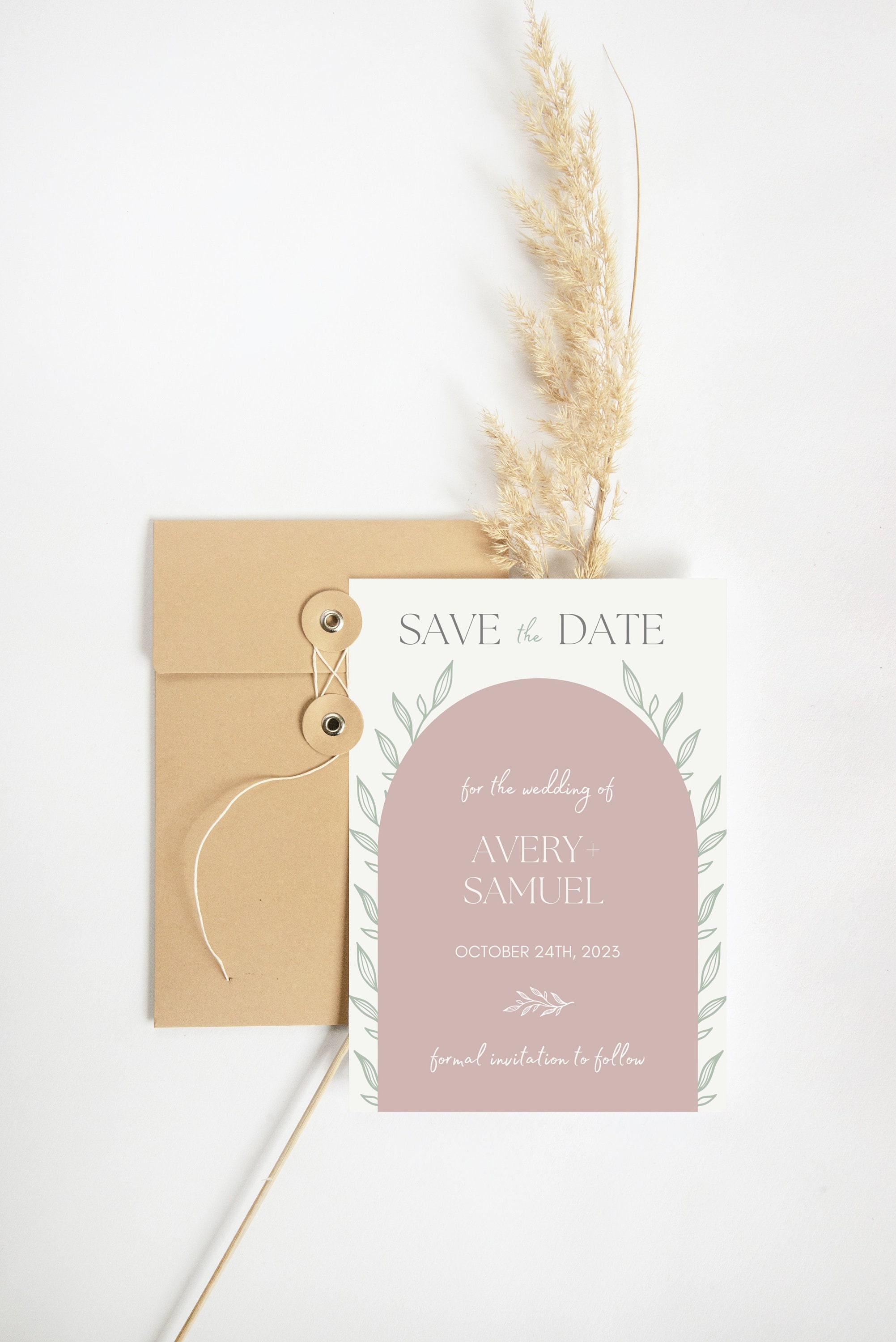 Save the Date Photo Template | Minimal Save the Date Template | Modern ...