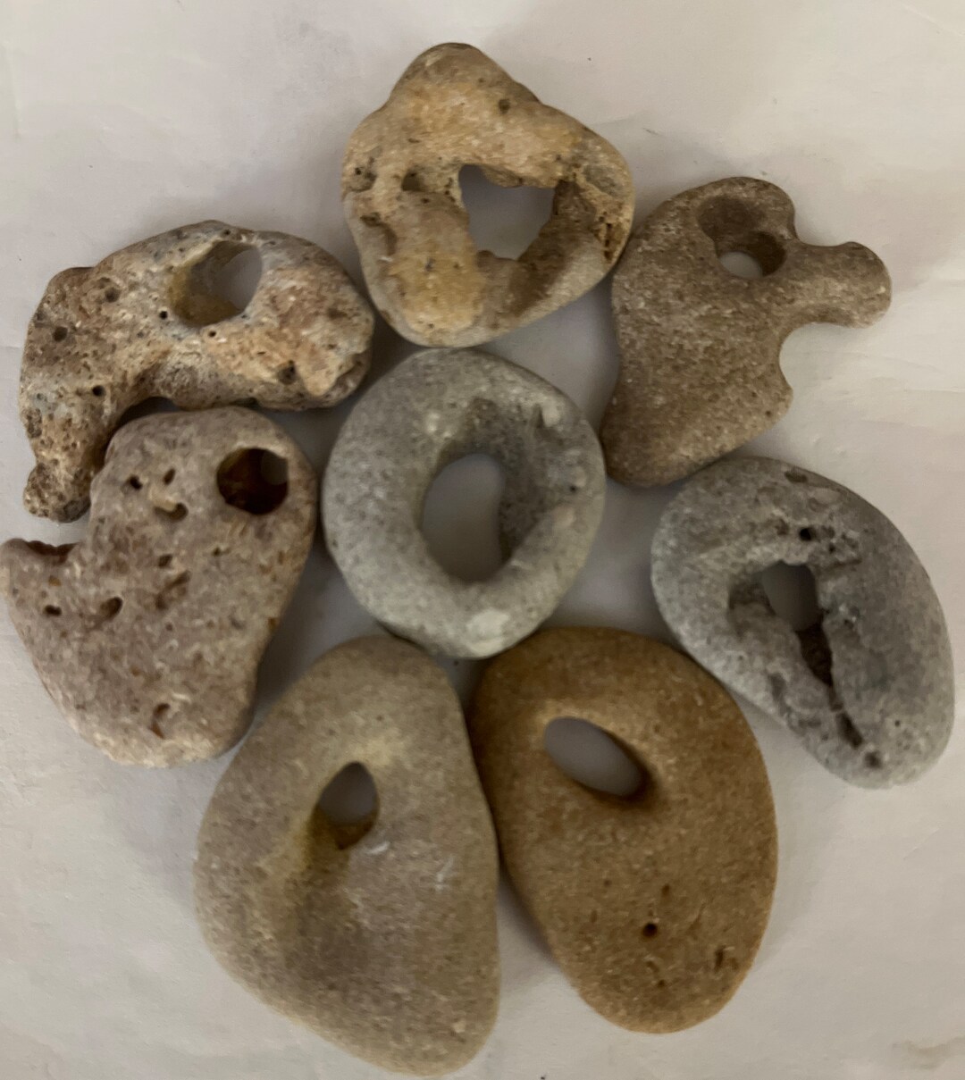 Lot of 8 Naturally Holey Hag Stones Fairy Stones Odin Stones - Etsy