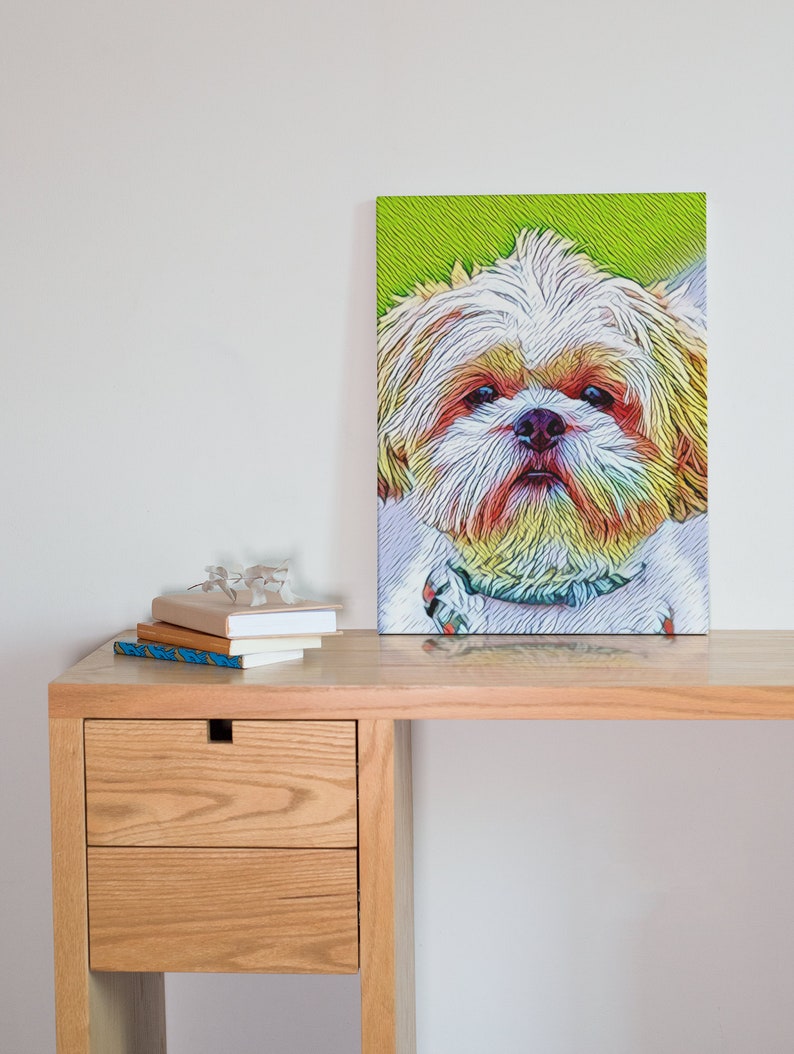 Shih Tzu Dog Wall Art, Shih Tzu Art Print, Animal Art for Animal Lovers ...