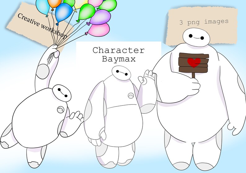 Bay Max Clipart , Cute Robot Png Bay Max Sublimation , Robot Love Clip ...