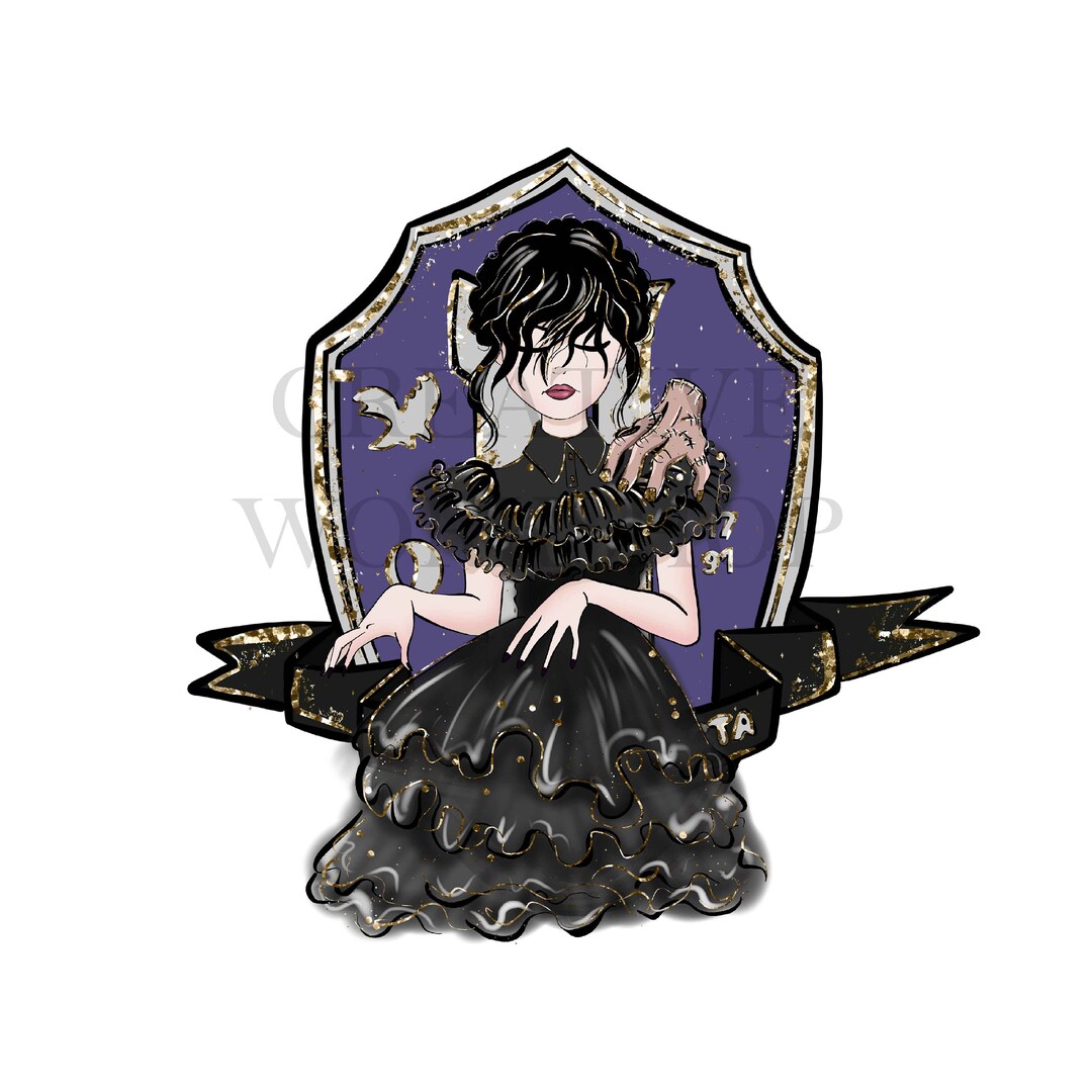 Goth Girl Png Wed Clipart Addams Addams Sublimation Goth - Etsy