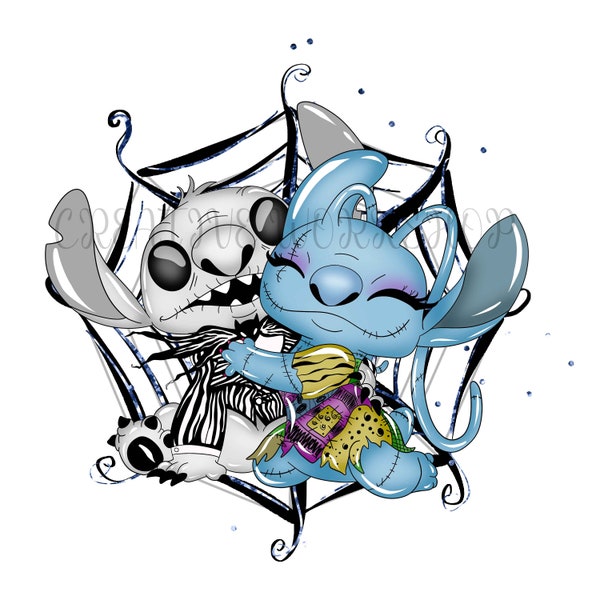 Stitch and Angel Svg Nightmare - Etsy