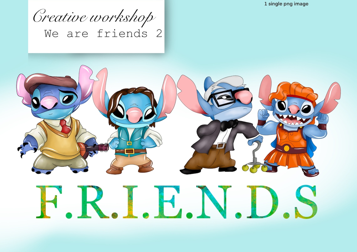 Stitch Friends Png Stitch Clipart Stitch Png Friends - Etsy