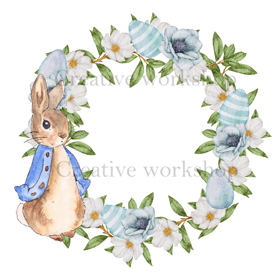 Peter Rabbit Png, Easter Png, Easter Wreath, Eggs, Sublimation, Peter ...