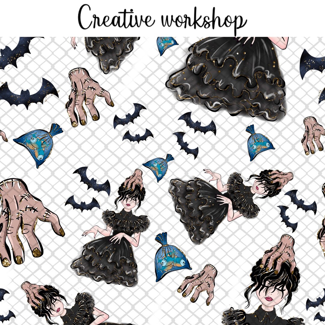 Wednesday Seamless Design , Wednesday Sublimation , Wednesday Digital ...