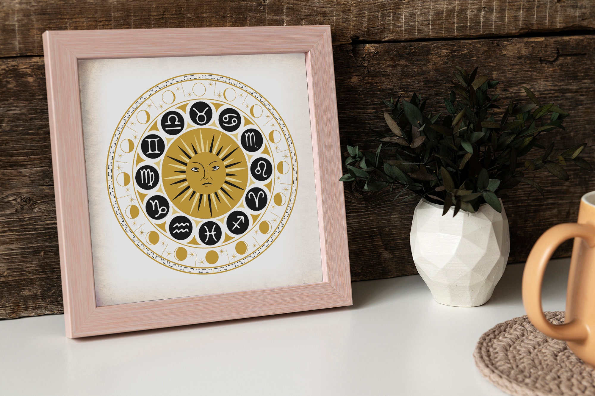 Printable Poster Digital Download Zodiac Signs. Moon Phases - Etsy