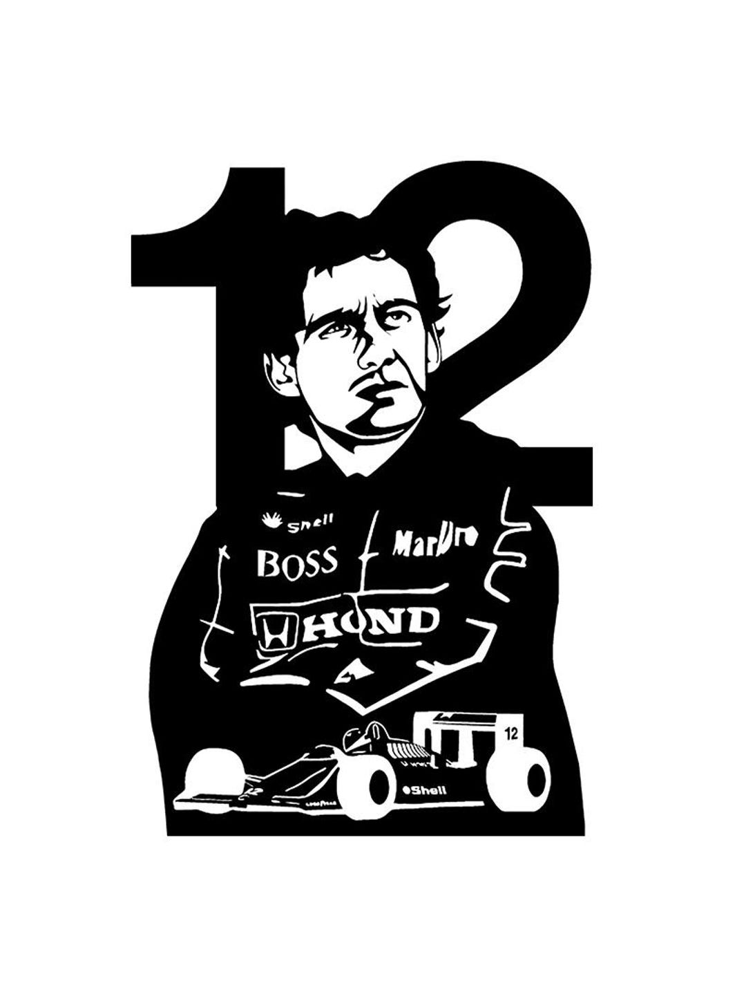 Ayrton Senna, Art, Vector File, Home Decor, SVG DXF Laser File, Home ...