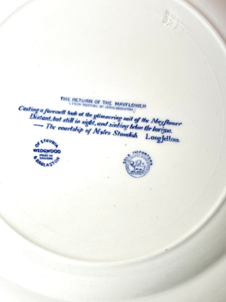 Vintage Wedgwood “return of the Mayflower” Collectible Plate - Etsy