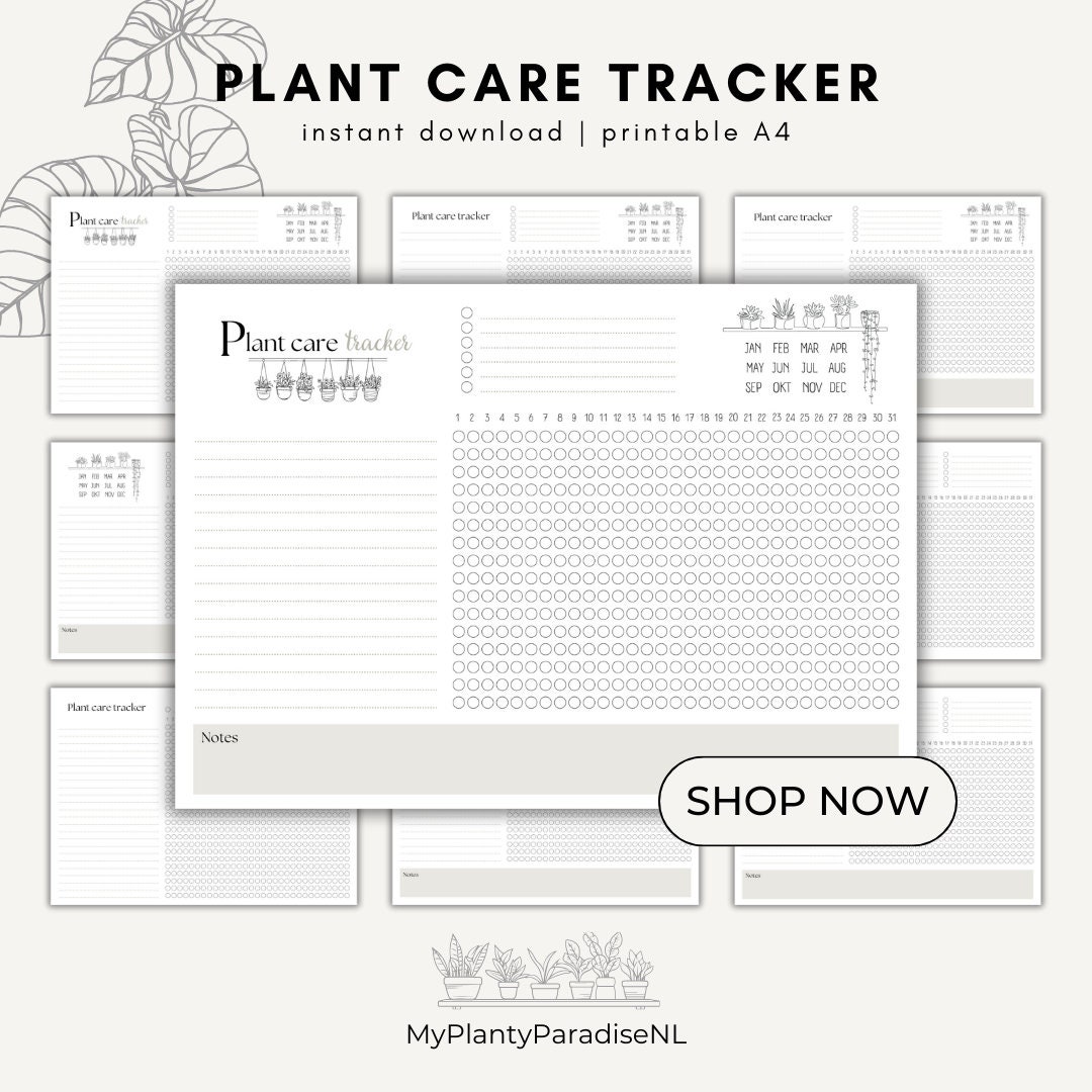 Plant Care Tracker 10 Different Templates, Instant Download, Printable ...