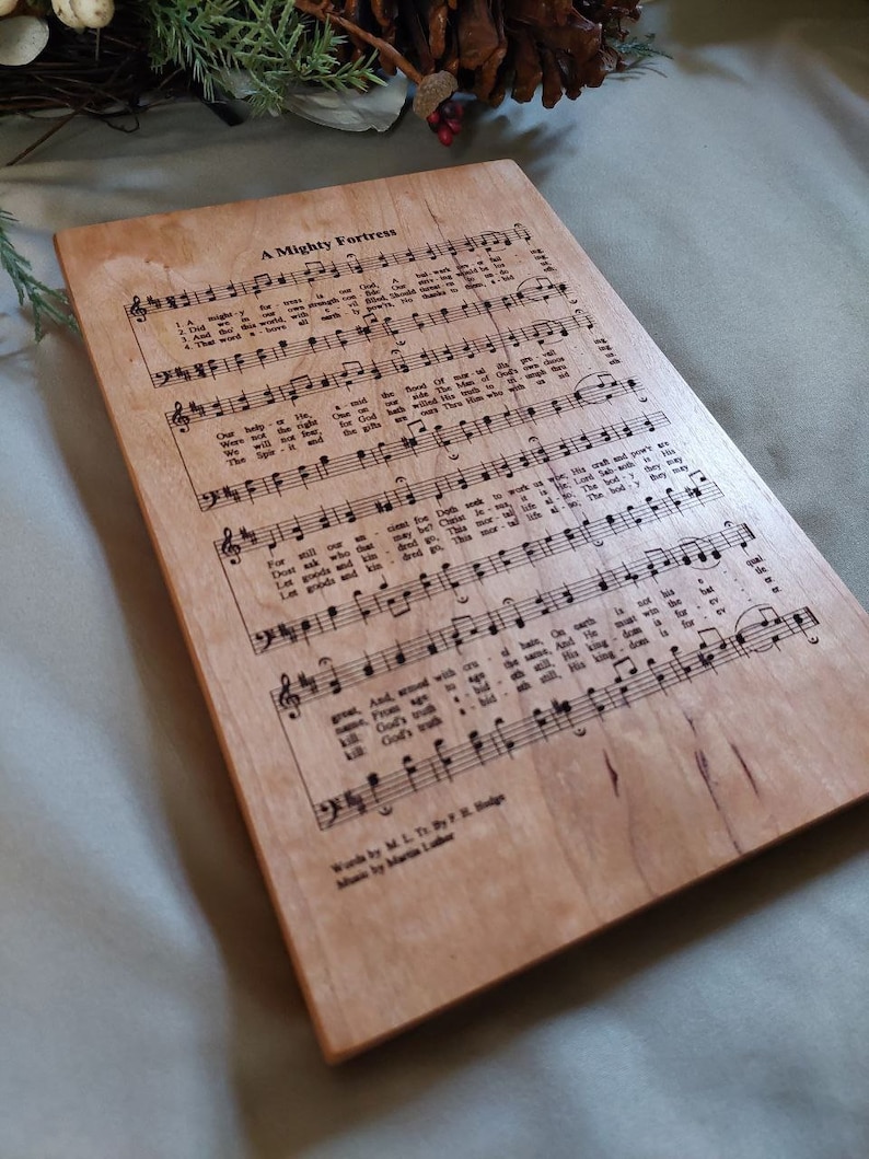 A Mighty Fortress Engraved Hymn - Etsy