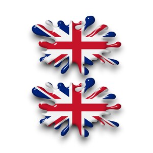 UK British Union Jack Flag Splat Vinyl Sticker Decals for Car Van ...