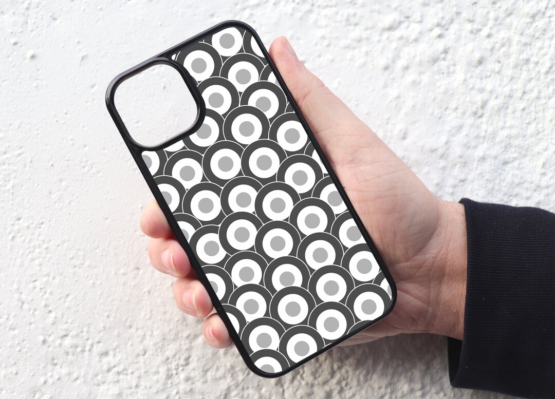 Grey RAF Mod Target Roundel Sticker Bomb Phone Case Cover Fits iPhone ...