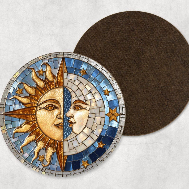 Mouse Pad Moon and Sun - Etsy UK