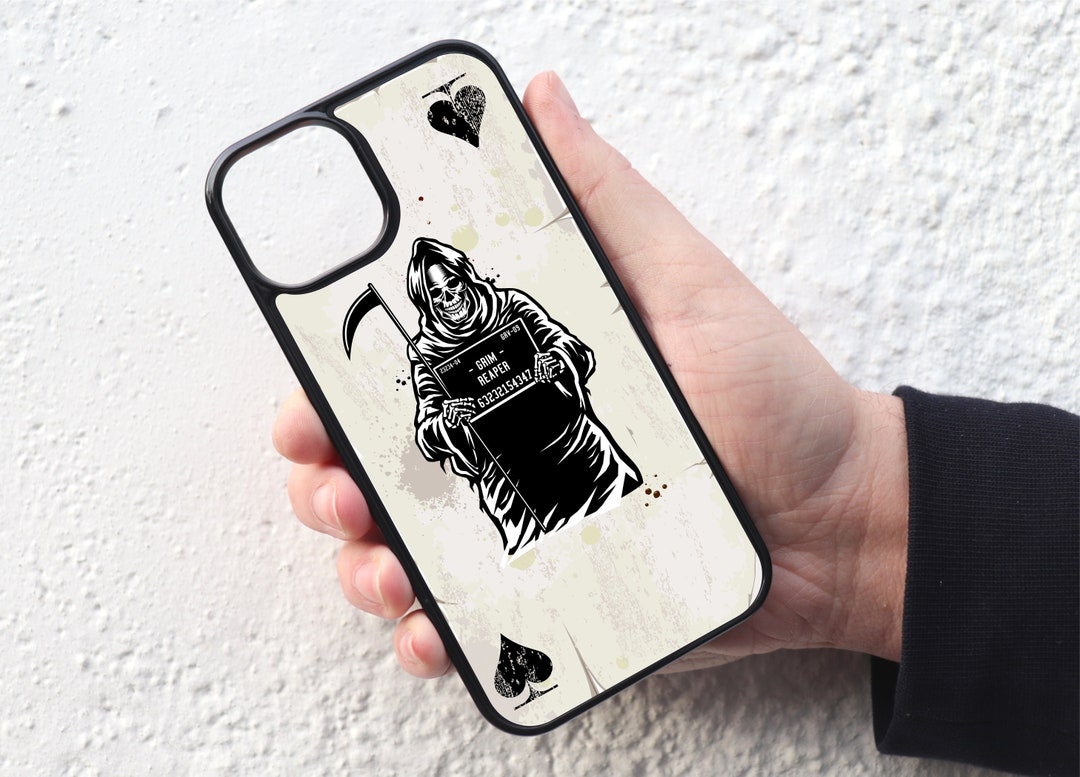 Grim Reaper Ace of Spades Playing Card Mobile Phone Case Cover for ...