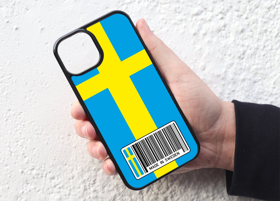Swedish Flag Made in Sweden Barcode Phone Case Cover for iPhone 14 13 ...