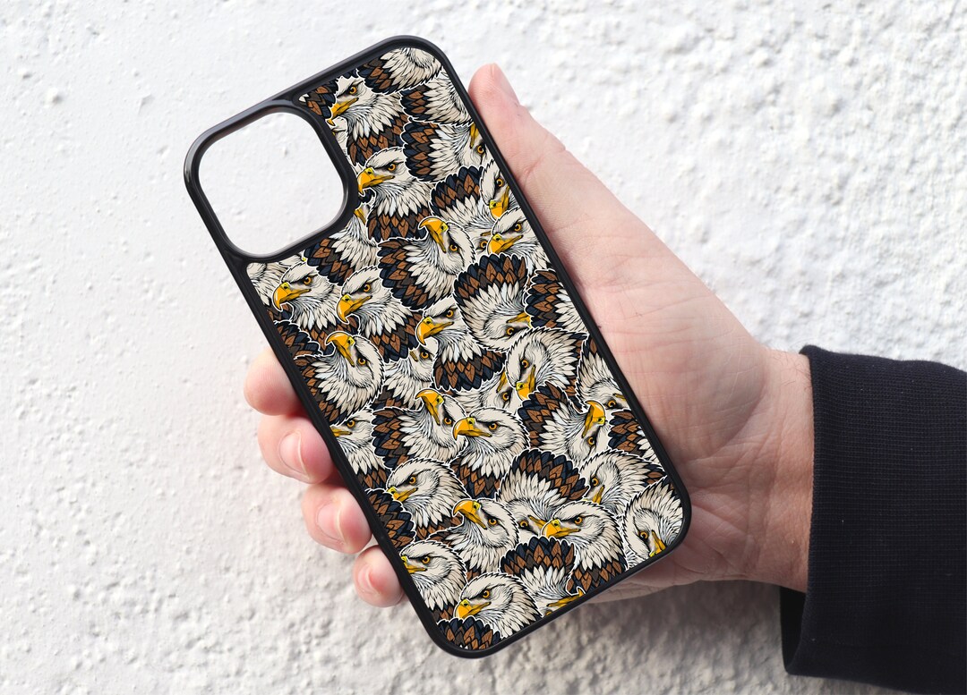 American Bald Eagle Bird Sticker Bomb Phone Case Fits iPhone and ...