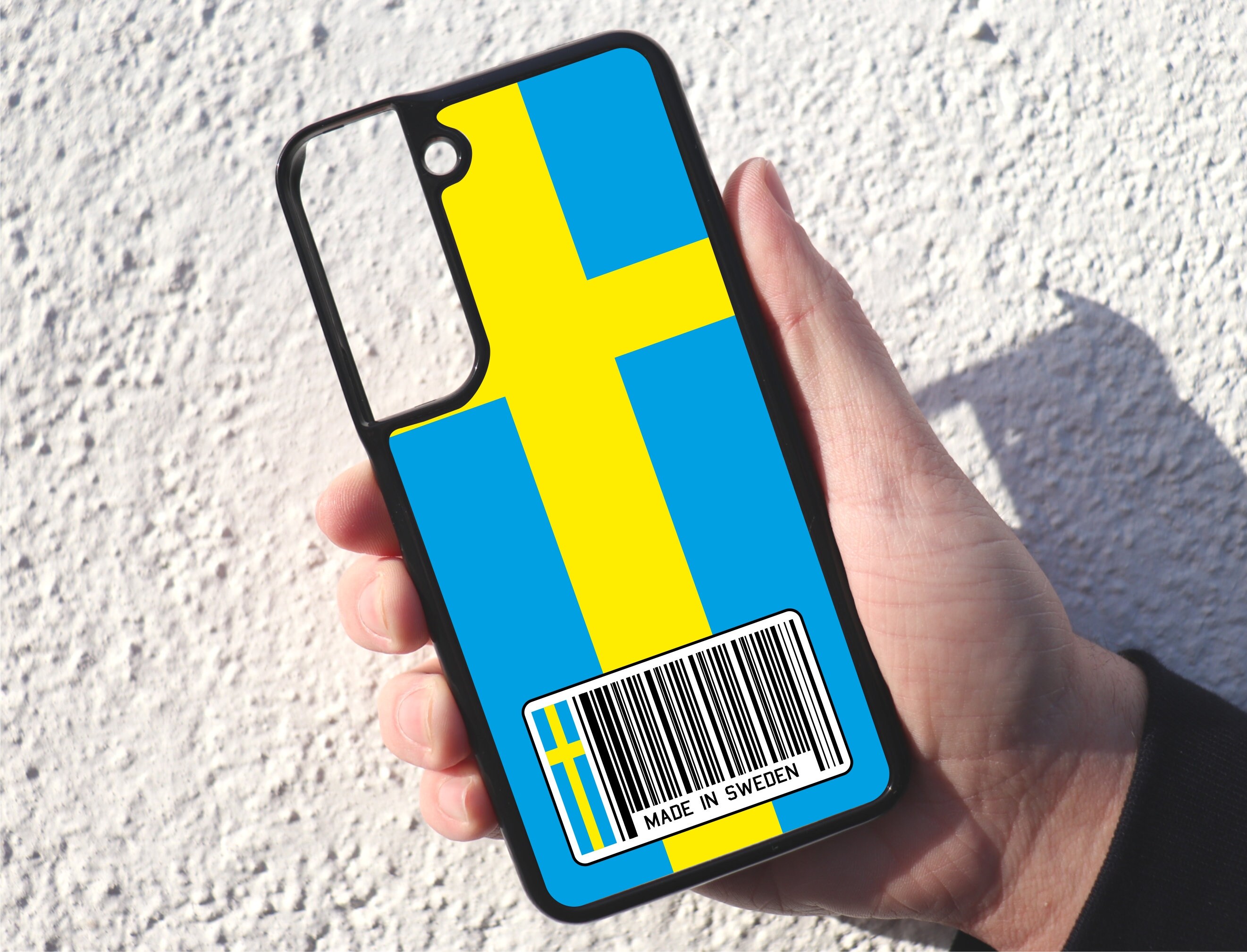 Swedish Flag Made in Sweden Barcode Phone Case Cover for iPhone 14 13 ...