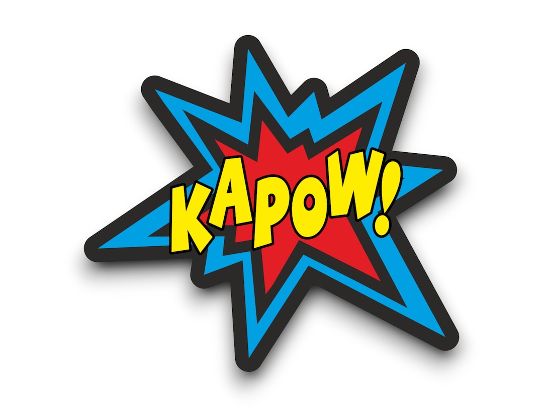 Funny Kapow Splat Retro Comic Book Cartoon Vinyl Sticker Decal for Car ...