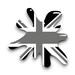 Black & White British Union Jack Flag Splat Vinyl Sticker Decal for Car ...