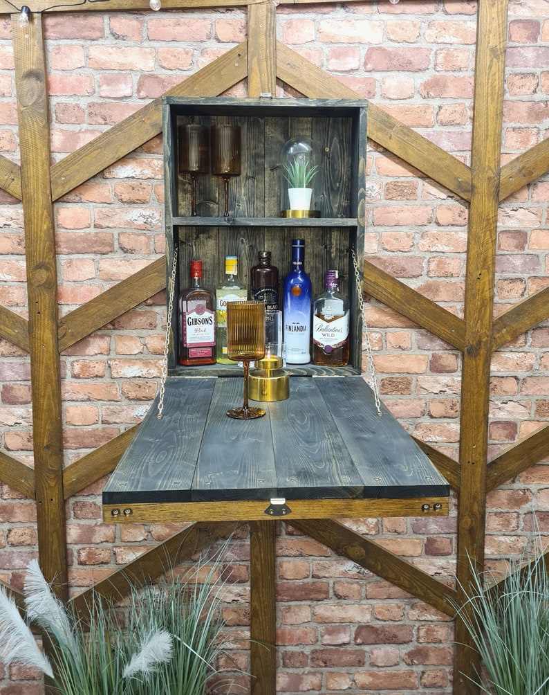 Wooden Bar • Fold Down Bar • Wall Bar • Bar for Wall • Bar for a Wall ...