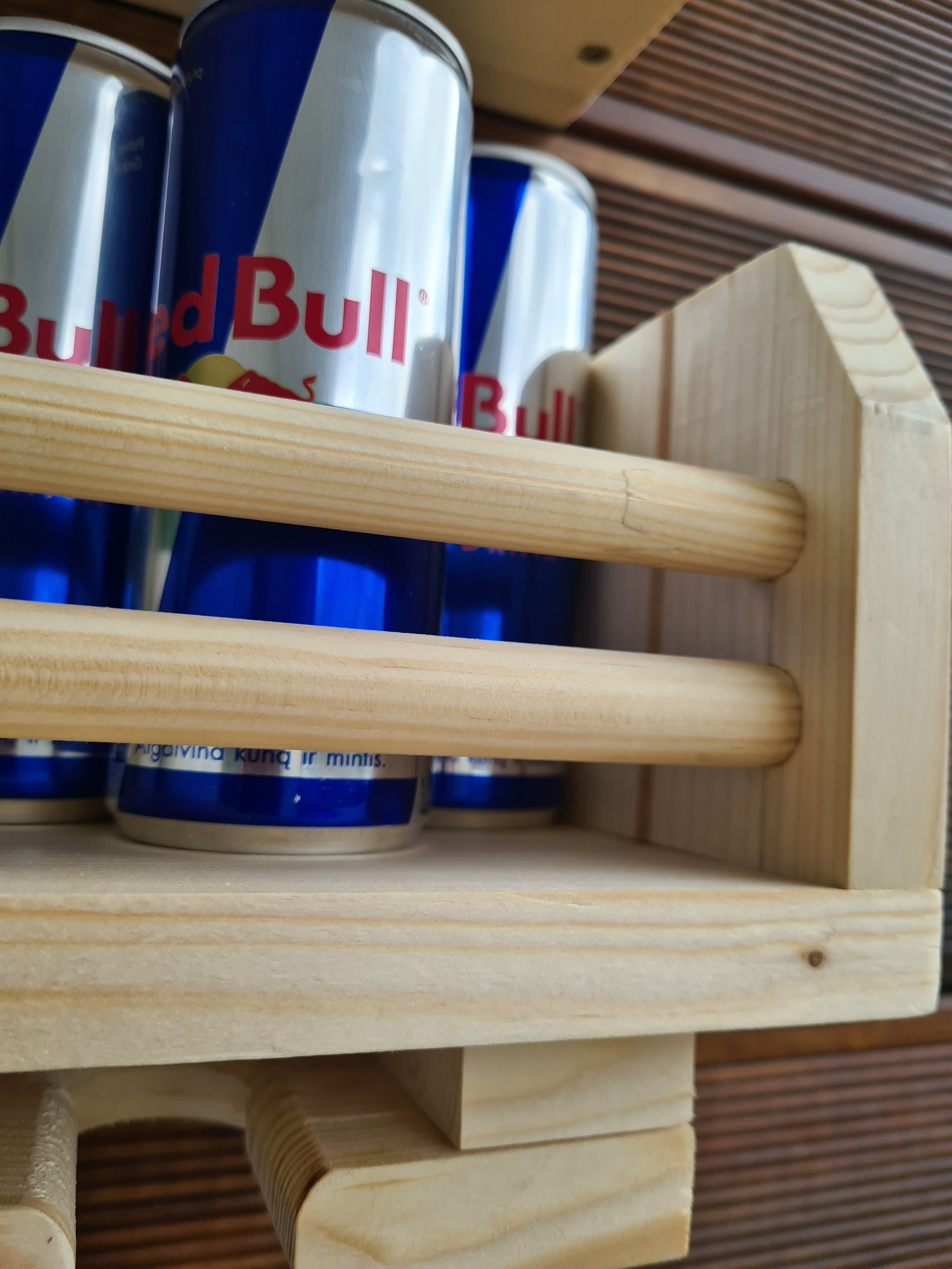Set of 2 Bottle Storage Wall Shelves, Drinks Shelf, Wall Mounted Shelf ...