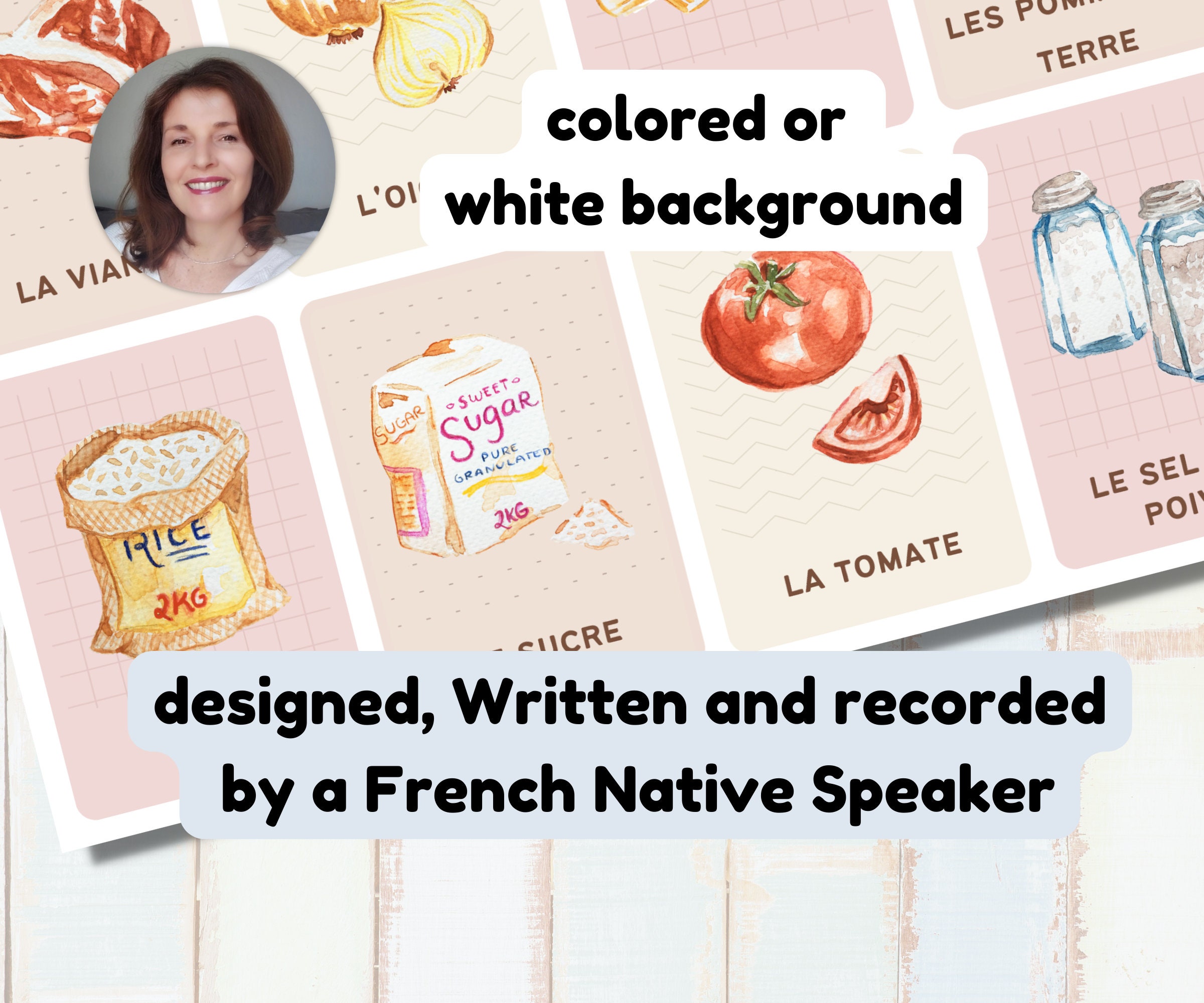 France Flashcards French Flash Cards French Food Learning Montessori ...