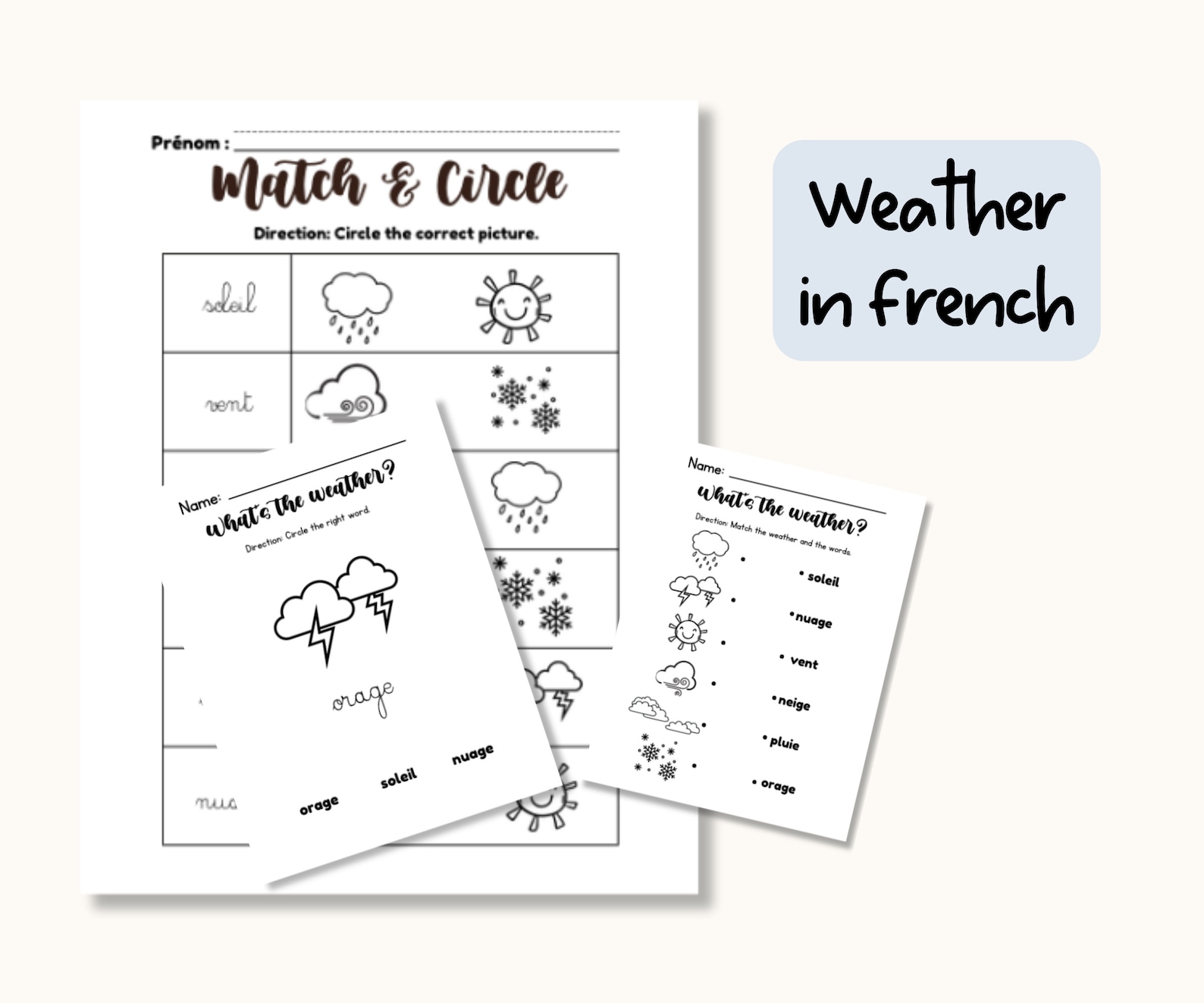 French Activity Workbook Printables Bundle France Flashcards Tracing ...