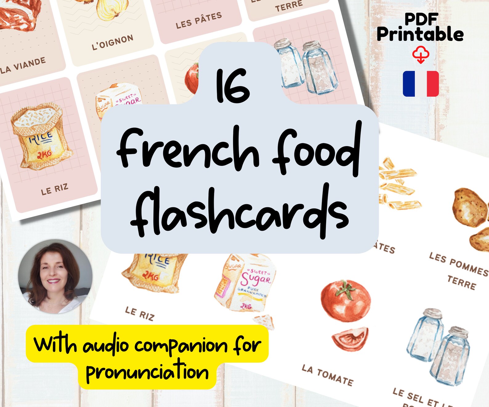 France Flashcards Bundle Clothes French Cards Food Fruits Vegetables ...