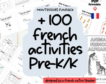 French Activity Workbook Printables Bundle France Flashcards Tracing ...