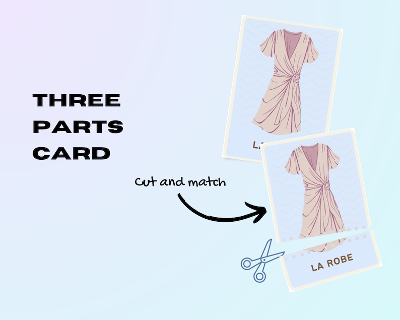 France Flashcards French Flash Cards Clothes Children Toddlers ...