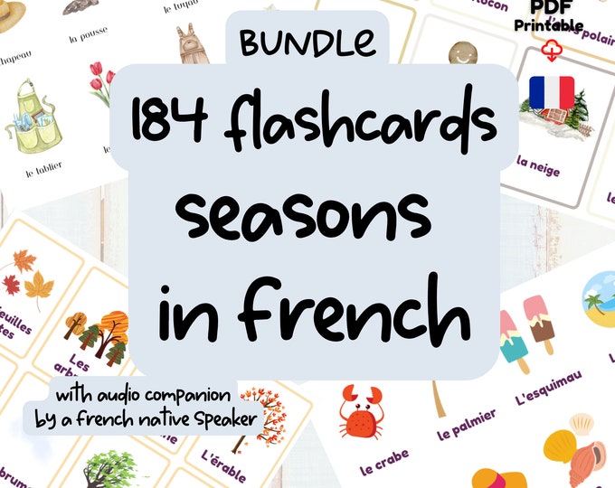 French Alphabet Flashcards | Digital Download, Montessori, Printable ...