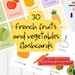 France Flashcards Bundle Clothes French Cards Food Fruits Vegetables ...