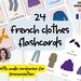 France Flashcards Bundle Clothes French Cards Food Fruits Vegetables ...
