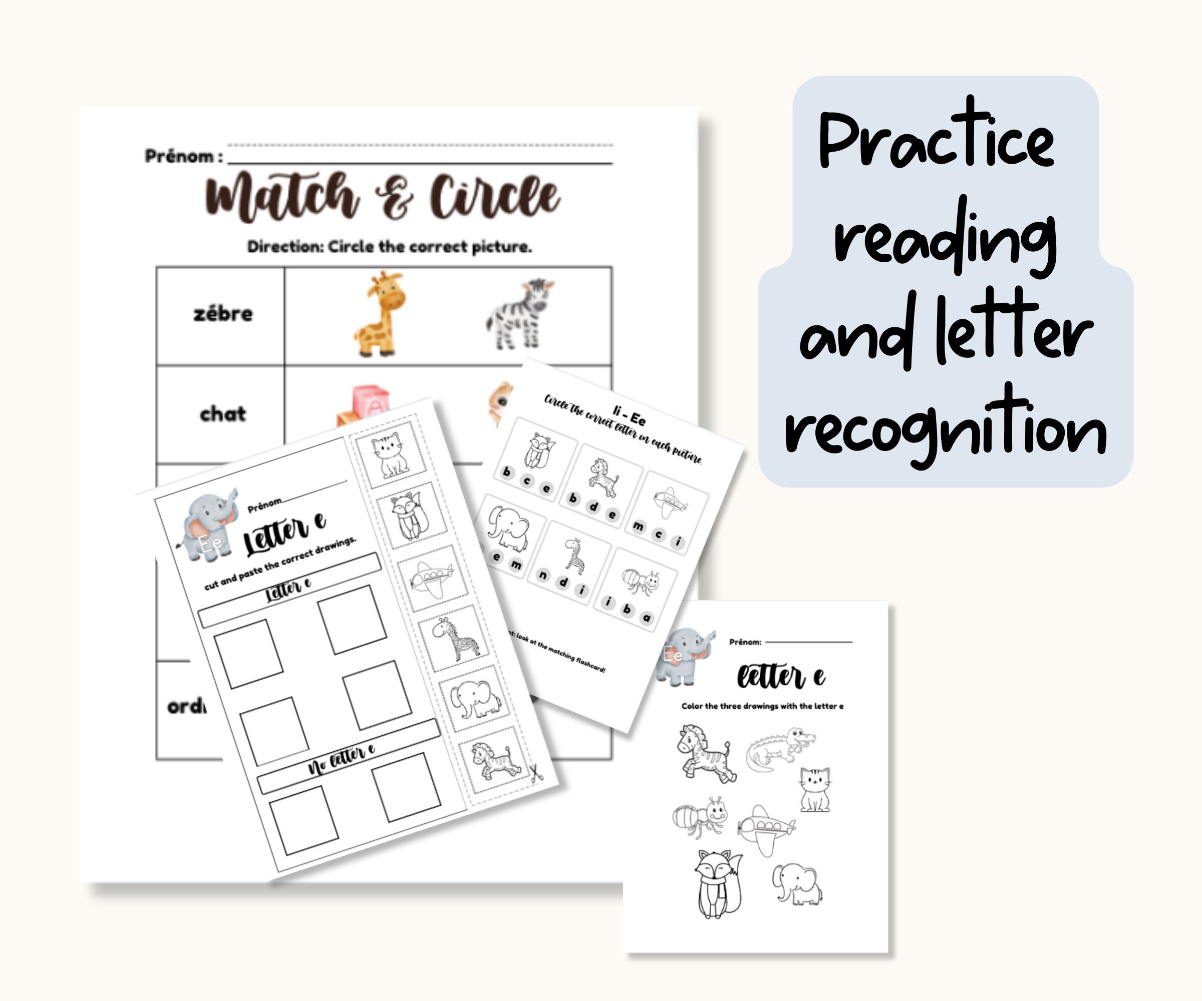 French Activity Workbook Printables Bundle France Flashcards Tracing ...