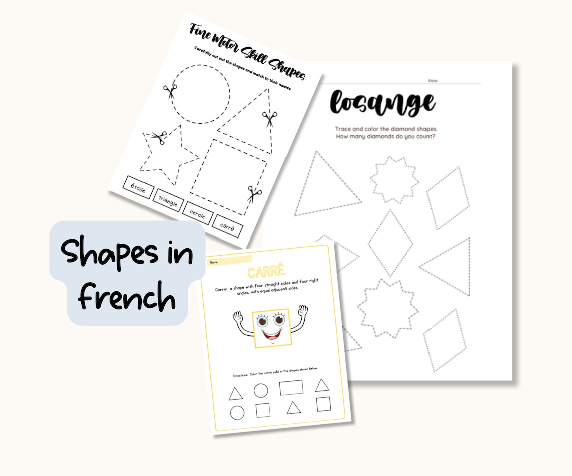 French Activity Workbook Printables Bundle France Flashcards Tracing ...