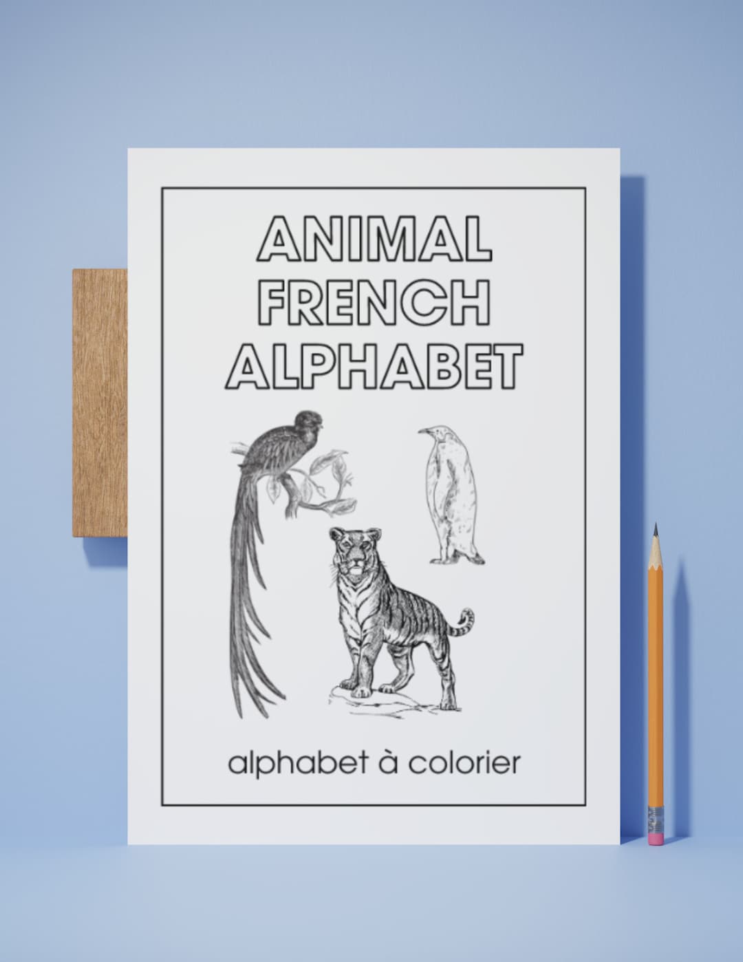 French Alphabet Coloring Book France Animals Print at Home Homeschool ...