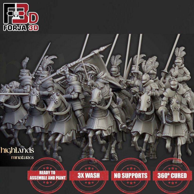 Sunland Knights mounted. Sunland Empire. Highland Miniatures - Etsy