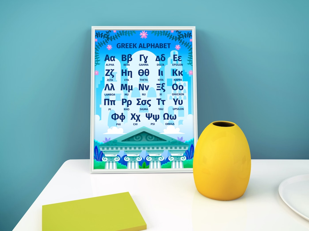 Greek Alphabet Poster for Children: Learn the Greek Alphabet - Etsy