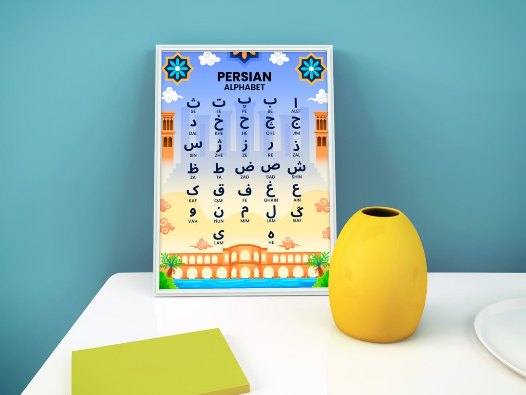Persian farsi Alphabet Poster for Children - Etsy