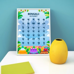 Bengali Alphabet / Script Poster: for Children to Learn Bengali - Etsy