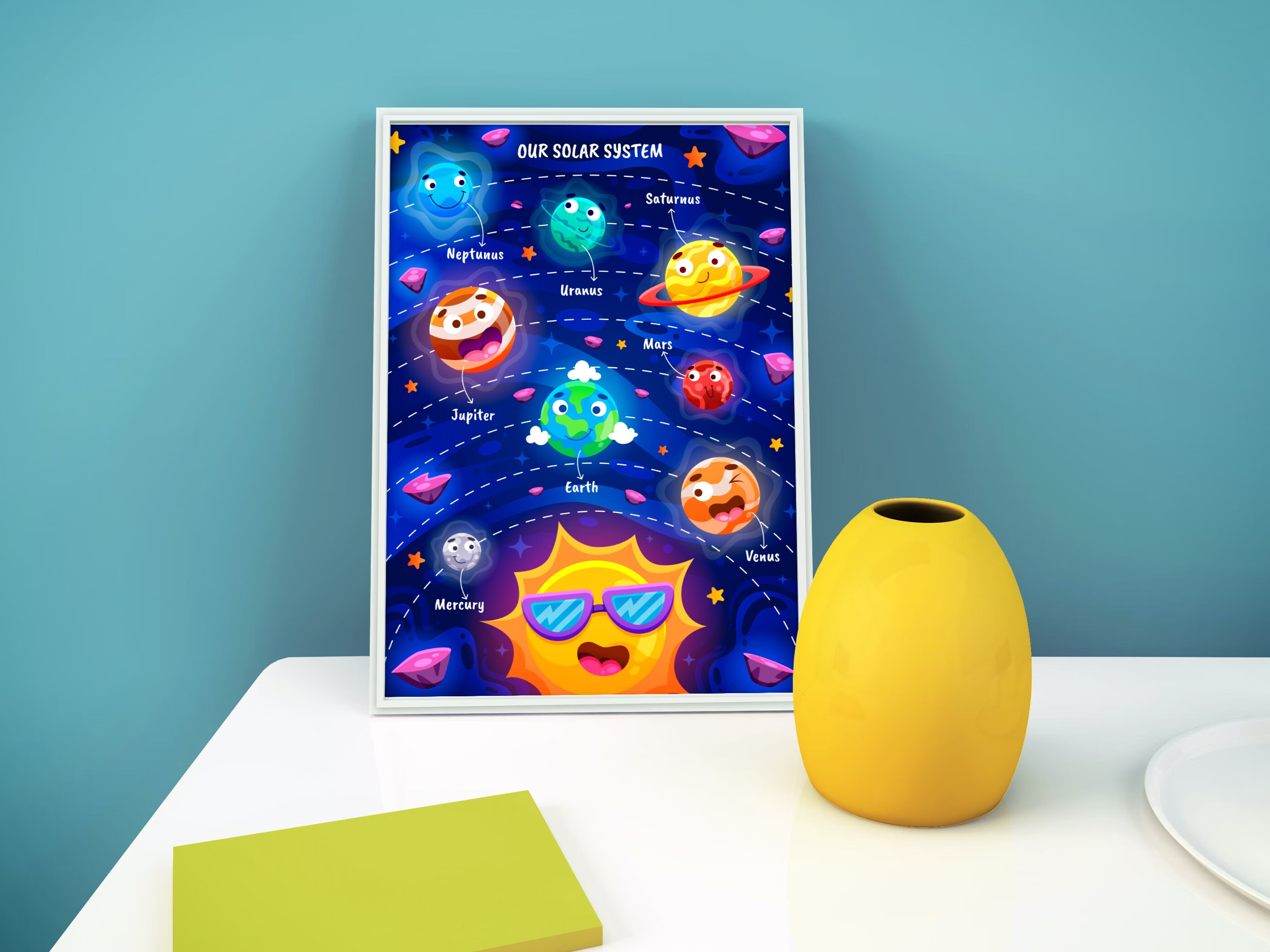 Planets of Our Solar System Poster for Children - Etsy