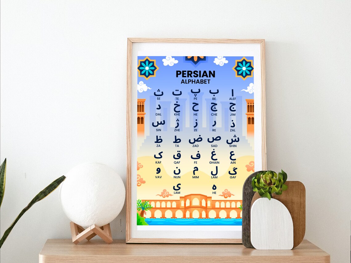 Persian farsi Alphabet Poster for Children - Etsy