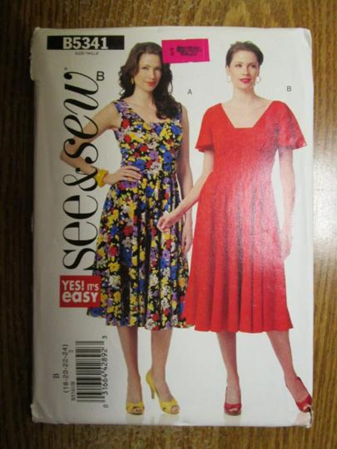 See & Sew Sewing Pattern B5341 B, Dresses Pattern, Women's Sizes 16-24 ...