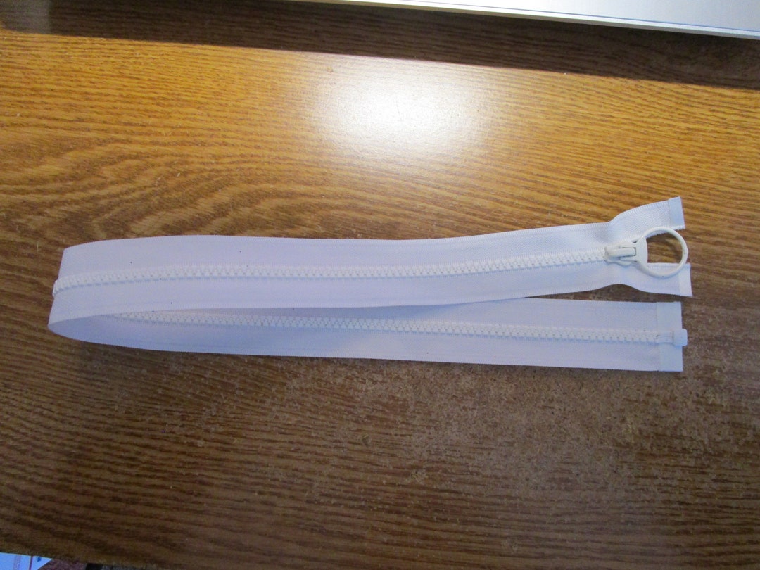 White 23 Separating Jacket Zippers Lenzip Zipper Etsy